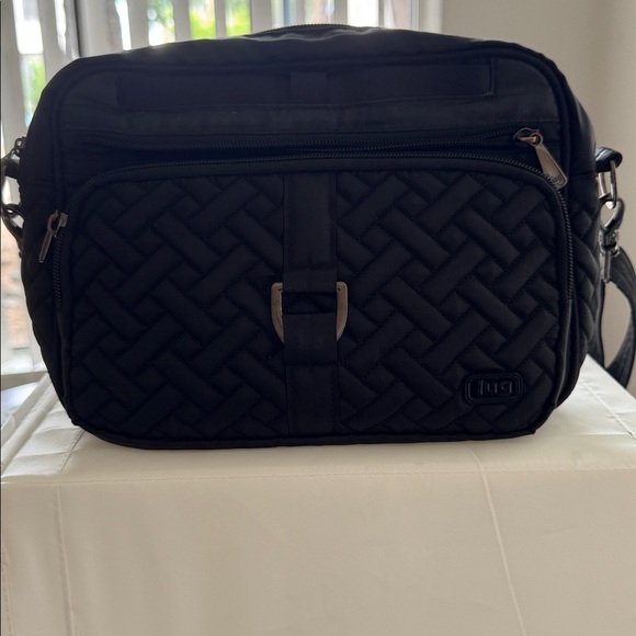 lug | Bags | Lug Carousel Xl Quilted Messenger Bag In Blackrfid ...